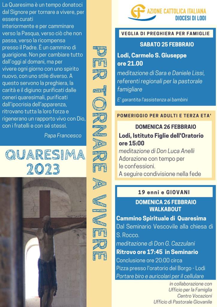 Veglia di Quaresima 2023 - Ufficio Famiglia